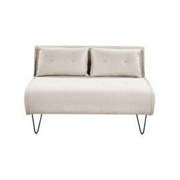 Beliani 2-Sitzer Sofa VESTFOLD in Beige/Schwarz - (W) 130 x (H) 45 x (L) 78 cm | Gr.: onesize
