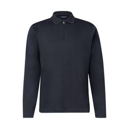 Street One Men Langarm Poloshirt mit Zipperdetail Herren Gr&ouml;&szlig;e S dunkelblau