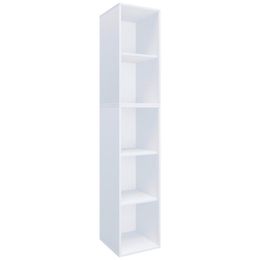 P & B Aktenregal, Wei&szlig;, Holzwerkstoff, 3 F&auml;cher, 35x183x37 cm, Arbeitszimmer, B&uuml;roregale, Aktenregale