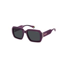 Polaroid Unisex Sonnenbrille Geometrisch Lila | Gr.: onesize