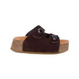 Desa Slippers 'Keilrutschen' female size 36 Brown