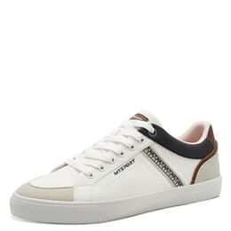 Marco Tozzi Sneaker Herren Gr&ouml;&szlig;e 43 creme / burgunder / schwarz / wei&szlig;