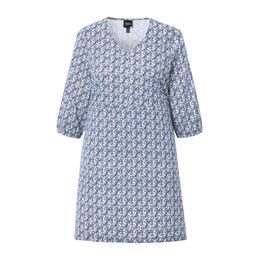 Ulla Popken Kleid Damen Gr&ouml;&szlig;e 46/48 dunkelblau / wei&szlig; Sommerkleid
