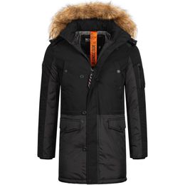 INDICODE Jeans Parka 'Jarl' Herren Gr&ouml;&szlig;e XL hellbraun / schwarz