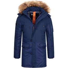 INDICODE Jeans Parka 'Jarl' Herren Gr&ouml;&szlig;e L blau
