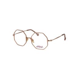 Hally & Son Frauen Gestelle mit Sonnenbrillen-Clips Geometrisch Rose Gold | Gr.: onesize
