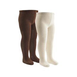 M&uuml;sli Strumpfhose M&auml;dchen Gr&ouml;&szlig;e 80/86 creme / schoko