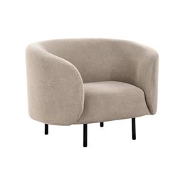 Beliani Sessel LOEN in Beige/Grau/Schwarz - (W) 105 x (H) 79 x (L) 70 cm | Gr.: onesize