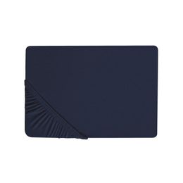 Beliani Bettlaken HOFUF in Blau - (W) 160 x (H) 25 x (L) 200 cm | Gr.: onesize