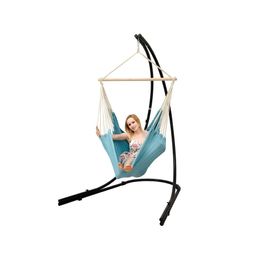 AMANKA XXL H&auml;ngestuhlgestell + H&auml;ngesessel Key West in Pazifik Blau | Gr.: onesize