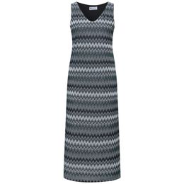 Street One Kleid Damen Gr&ouml;&szlig;e 46 grau / dunkelgr&uuml;n / schwarz Sommerkleid