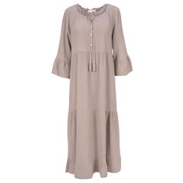 Seasons Of April Kleid 'AMARA MUSSELIN ' Damen Gr&ouml;&szlig;e 34/42 taupe Sommerkleid