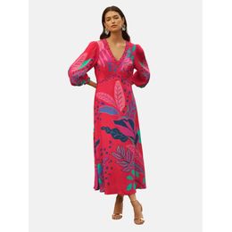 Love & Roses Kleid Damen Gr&ouml;&szlig;e 44 azur / dunkelblau / fuchsia / hellrot Sommerkleid