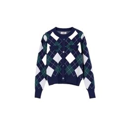 Camomilla Italia Strickjacke 'Marika' Damen Gr&ouml;&szlig;e 4XL blau / dunkelgr&uuml;n / wei&szlig;