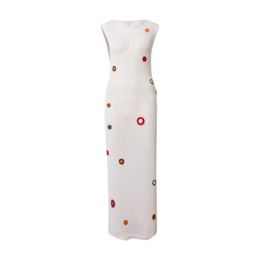 Topshop Kleid Damen Gr&ouml;&szlig;e L hellbeige / kiwi / orange / schwarz