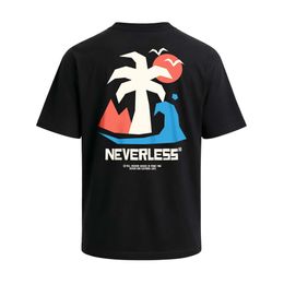 Neverless Shirt 'Beach Palm' Herren Gr&ouml;&szlig;e XXXL schwarz