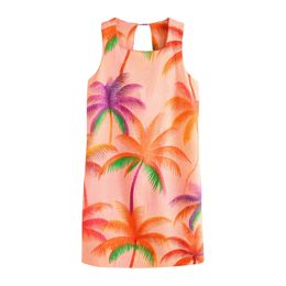 next Kleid Damen Gr&ouml;&szlig;e 40 limette / neonlila / apricot / dunkelorange Sommerkleid