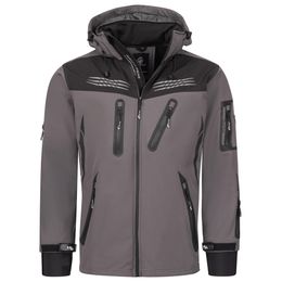 Rock Creek Outdoorjacke Herren Gr&ouml;&szlig;e S schlammfarben / silbergrau / schwarz