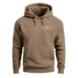 Neverless Sweatshirt 'Walking Fox' Herren Gr&ouml;&szlig;e 4XL braun