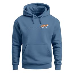 Neverless Sweatshirt 'Walking Fox' Herren Gr&ouml;&szlig;e 4XL blau