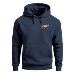 Neverless Sweatshirt 'Walking Fox' Herren Gr&ouml;&szlig;e XS navy