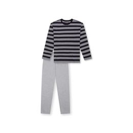 Schiesser Pyjama in Schwarz/Grau | Gr.: 152