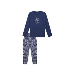 Schiesser Pyjama in Blau | Gr.: 140