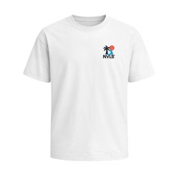 Neverless Shirt 'Beach Palm' Herren Gr&ouml;&szlig;e S wei&szlig;