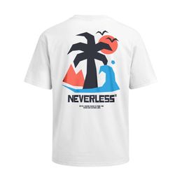 Neverless Shirt 'Beach Palm' Herren Gr&ouml;&szlig;e XS wei&szlig;