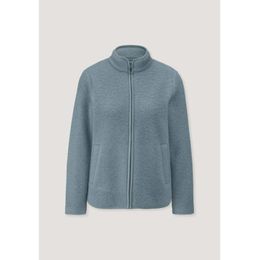 hessnatur Wollfleece Jacke in gletscherblau | Gr.: L