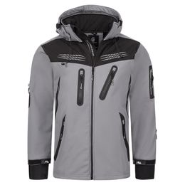 Rock Creek Funktionsjacke Herren Gr&ouml;&szlig;e M hellgrau / schwarz