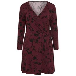 Laura Scott Wickelkleid in bordeaux-gebl&uuml;mt | Gr.: 58