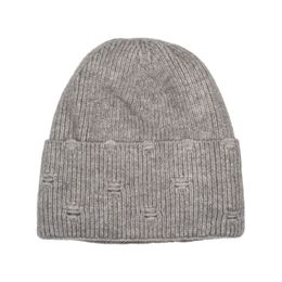styleBREAKER M&uuml;tze 'Strickm&uuml;tze mit Rippenmuster und Rissen' Damen Gr&ouml;&szlig;e 56/58 grau