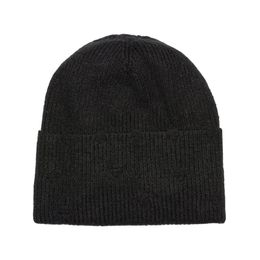 styleBREAKER M&uuml;tze 'Strickm&uuml;tze mit Rippenmuster und Rissen' Damen Gr&ouml;&szlig;e 56/58 schwarz