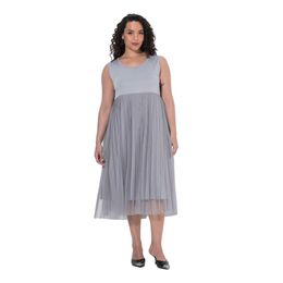 Ulla Popken Midikleid in steingrau | Gr.: 54-56