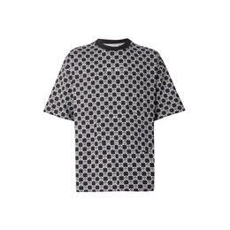 Carlo Colucci T-Shirt Herren Gr&ouml;&szlig;e XL hellgrau / schwarz / wei&szlig;