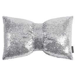 MAGMA Schleifenkissen GLITTER silber