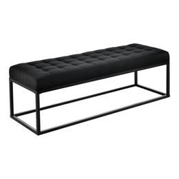 pro.tec Polsterbank, Schwarz, Textil, F&uuml;llung: Schaumstoff, 120x38x40 cm, Garderobe, Garderobenb&auml;nke, Garderobenb&auml;nke