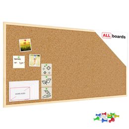 ALLboards Pinnwand, Braun, Holz, 120x60x1.5 cm, Dekoration, Magnettafeln & Pinnw&auml;nde