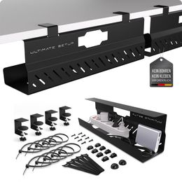 Ultimate Setup Kabelkanal, Schwarz, Metall, 11x13x43 cm, Arbeitszimmer, B&uuml;rozubeh&ouml;r