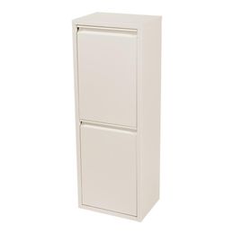 [en.casa] M&uuml;lltrennschrank, Creme, Metall, Kunststoff, 33x93x25 cm, K&uuml;chen, K&uuml;chenausstattung, M&uuml;lleimer