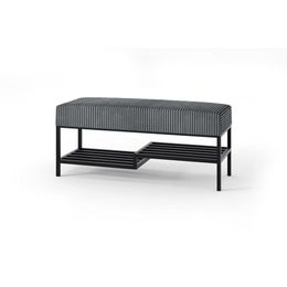 Bettso Sitzbank, Dunkelgrau, Schwarz, Metall, 80x45x35 cm, Esszimmer, B&auml;nke, Sitzb&auml;nke