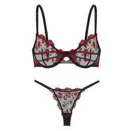 Orchibelle W&auml;sche-Sets 'Esmeralda' Damen Gr&ouml;&szlig;e 90 rot