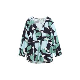 Tom Tailor Bluse Damen Gr&ouml;&szlig;e XS hellblau / mint / schwarz / wei&szlig;