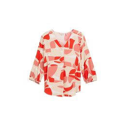 Tom Tailor Bluse Damen Gr&ouml;&szlig;e XS champagner / rot / melone / offwhite
