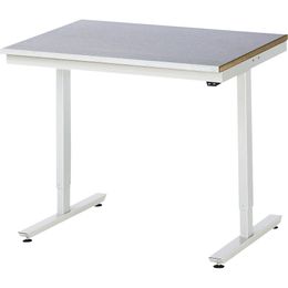 Rau Arbeitstisch, elektrisch h&ouml;henverstellbar - Tragkraft 150 kg, Stahlblechplatte, H&ouml;he 720 - 1120 mm, BxT 1000 x 800 mm