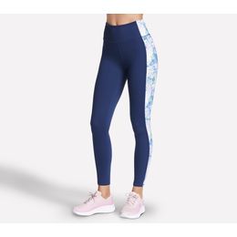 Skechers Leggings 'Gowalk Seascape' female size M Light blue / Dark blue / White