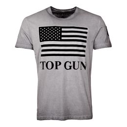 Top Gun T-Shirt 'Search' Herren Gr&ouml;&szlig;e M grau / schwarz