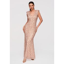 Ombre Abendkleid Damen Gr&ouml;&szlig;e 34 beige Sommerkleid