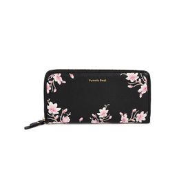 Pomelo Best Portemonnaie 'Pomelo Best Portemonnaie Damen mit Blumenprint' Damen Gr&ouml;&szlig;e One Size schwarz